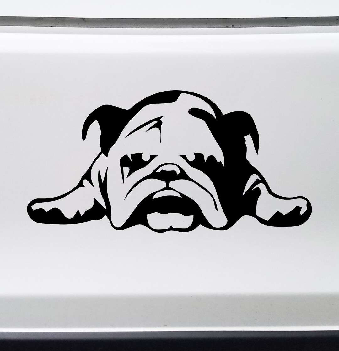 Bulldog Vinyl Sticker -V4- English Bully Dog Puppy American - Die Cut ...