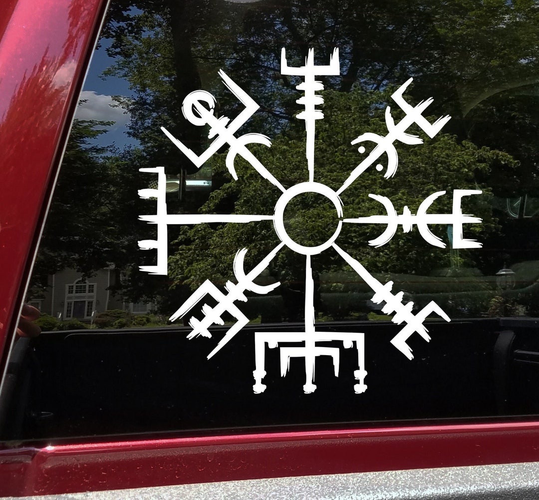 Viking Compass Vinyl Decal V15 - Vegvisir Viking Norse Icelandic - Die ...