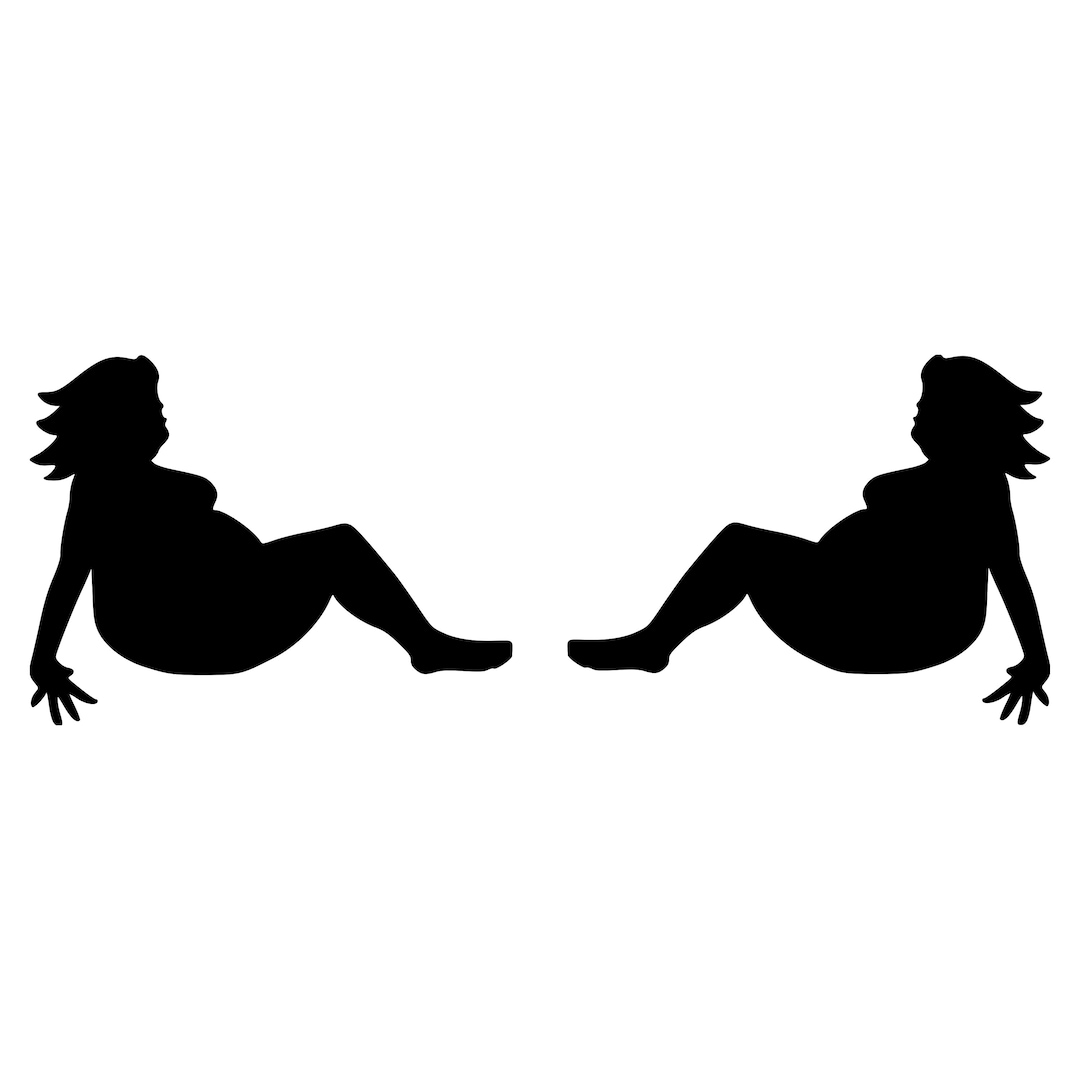 Pair Mudflap Curvy Girl Vinyl Decal Stickers- Trucker Lady Woman Chubby ...