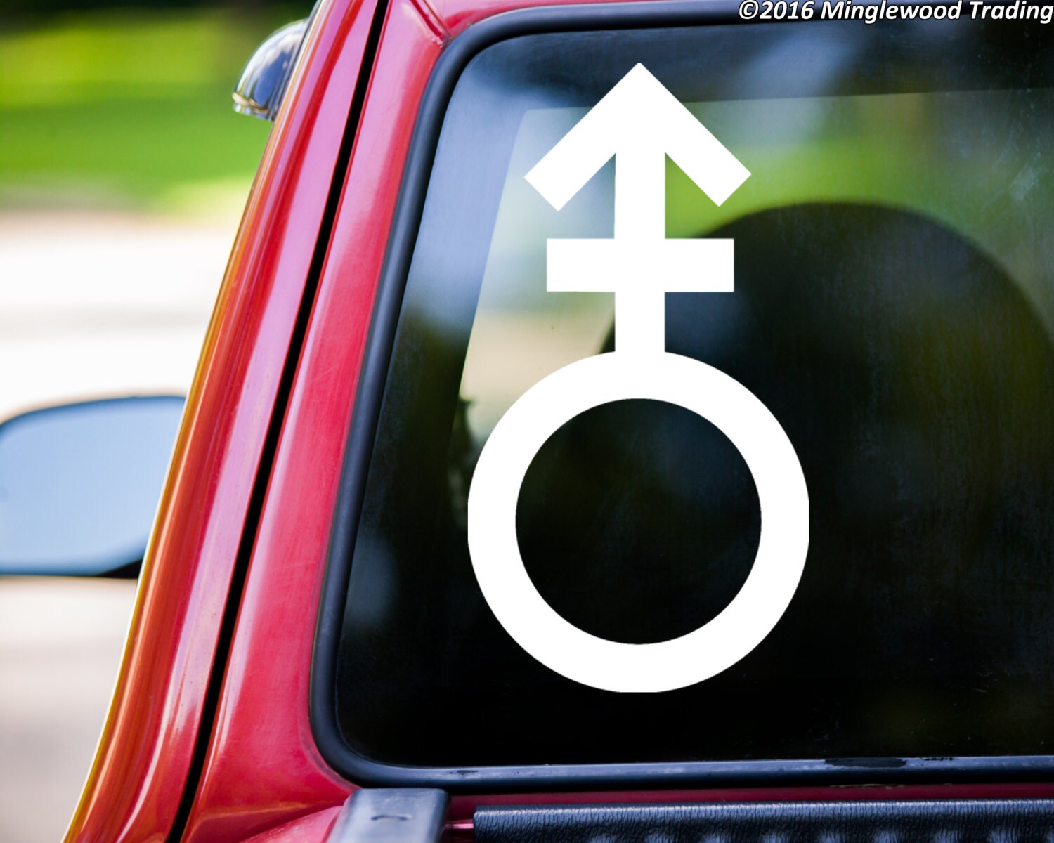Androgynous Gender Vinyl Decal Sticker Symbol Sign Androgyny - Etsy
