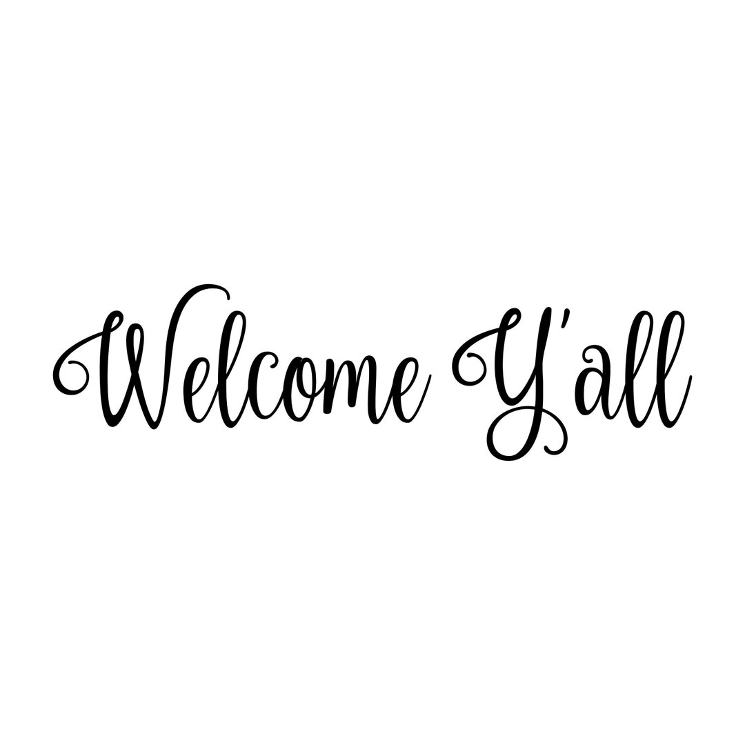 Welcome Y'all Vinyl Decal Sticker - Front Door Porch Greeting - Etsy