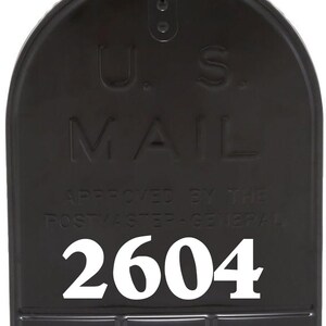 2 Sets of 2" Custom Mailbox Numbers - Vinyl Die Cut Decals - Transom ...