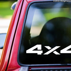 Pair 4X4 - V1 Vinyl Decals - 4 by 4 off Road 4 X 4 Truck 4 Wheel Drive ...