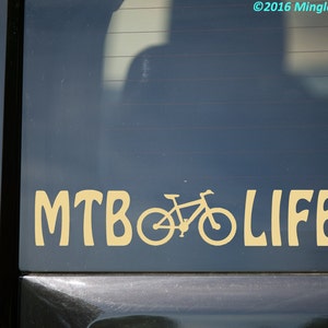 MTB Life Vinyl Decal Sticker - Mountain Bike - Etsy