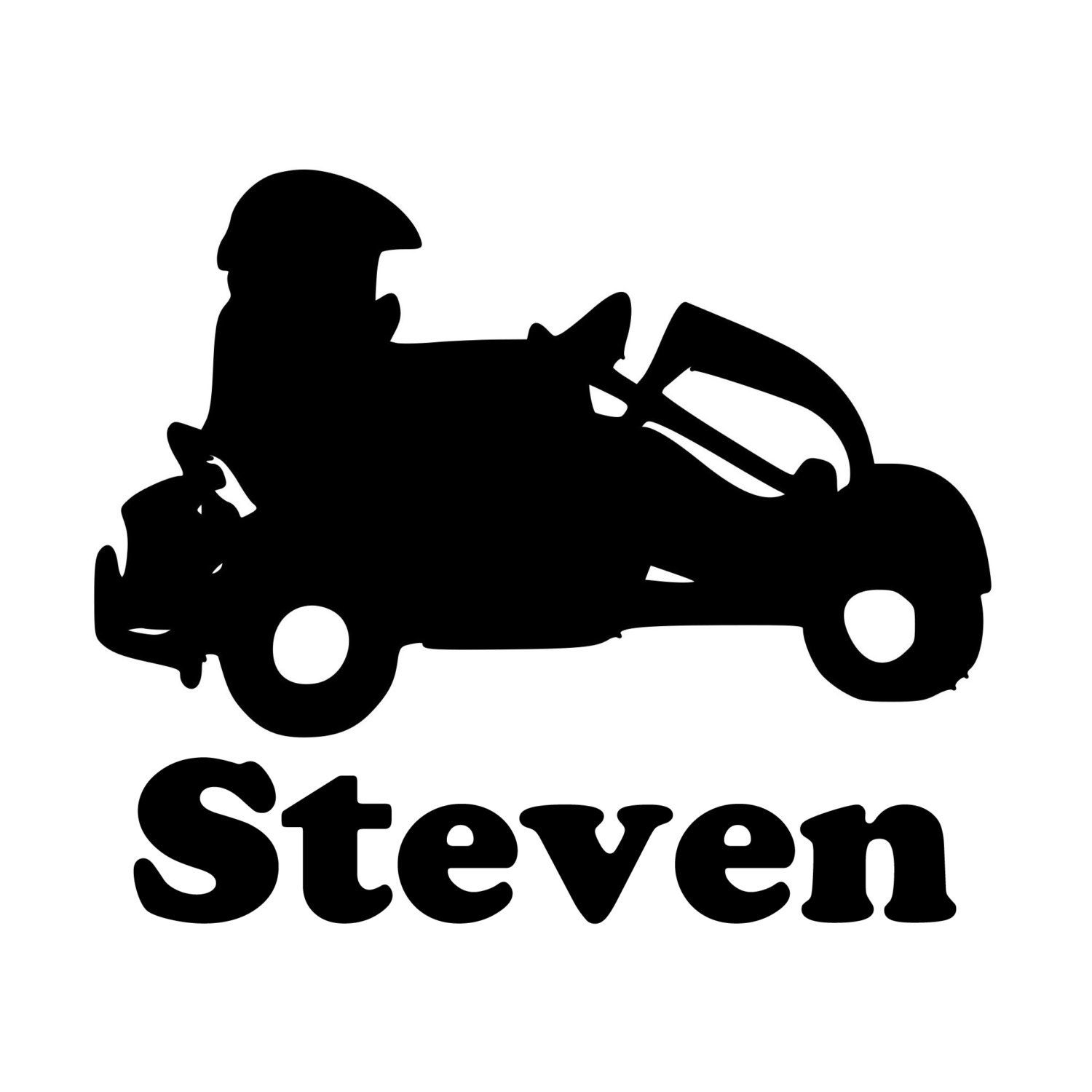 Go Kart Cart With Custom Personalized Name Vinyl Decal - Etsy