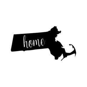 Massachusetts Vinyl Decal Sticker - MA Home State Boston - Etsy