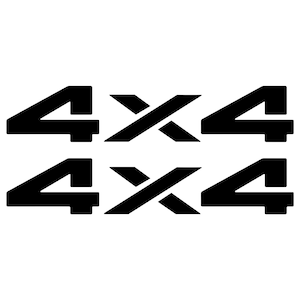 Pair 4X4 - V1 Vinyl Decals - 4 by 4 off Road 4 X 4 Truck 4 Wheel Drive ...