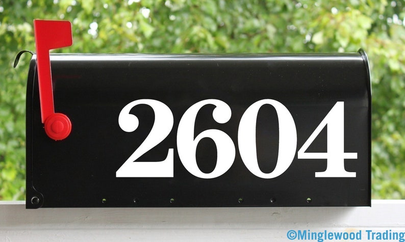 HOA Mailbox Numbers - Vinyl Sticker - 1" to 8" Tall - Personalized Name ...