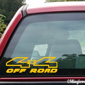 Pair 4X4 off Road V6 Vinyl Decal Stickers - 4 by 4 Truck 4 X 4 4-wheel ...