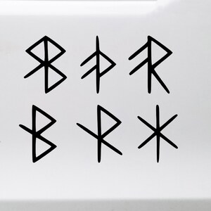Set of 6 Viking Bind Rune Vinyl Decals - Peace Grace Energy Healing ...