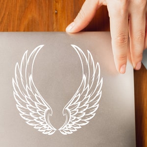 Large Wings Sticker V11 | Angel Motorcycle Vinyl Decal Car Bumper ...