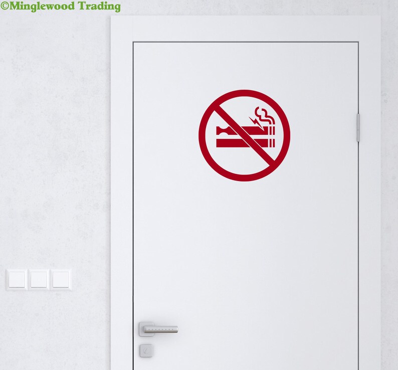 No Smoking or Vaping Sign Vinyl Decal Sticker Cigarette - Etsy
