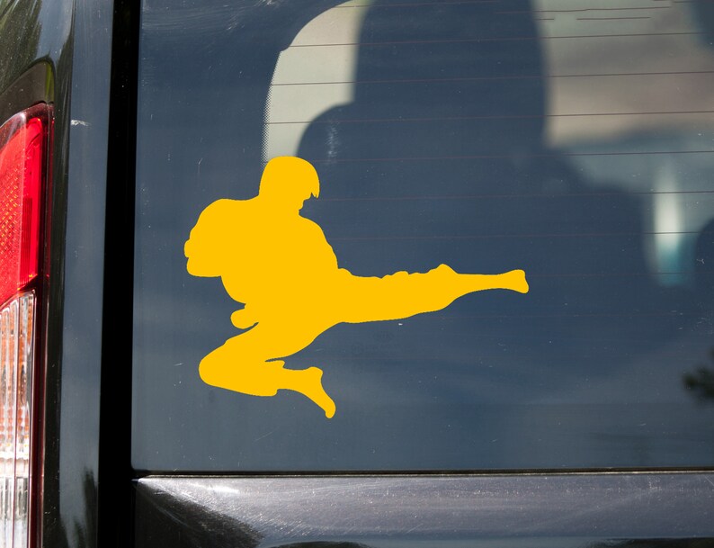 Karate Boy Vinyl Decal V1 Man Flying Kick Judo Taekwondo - Etsy