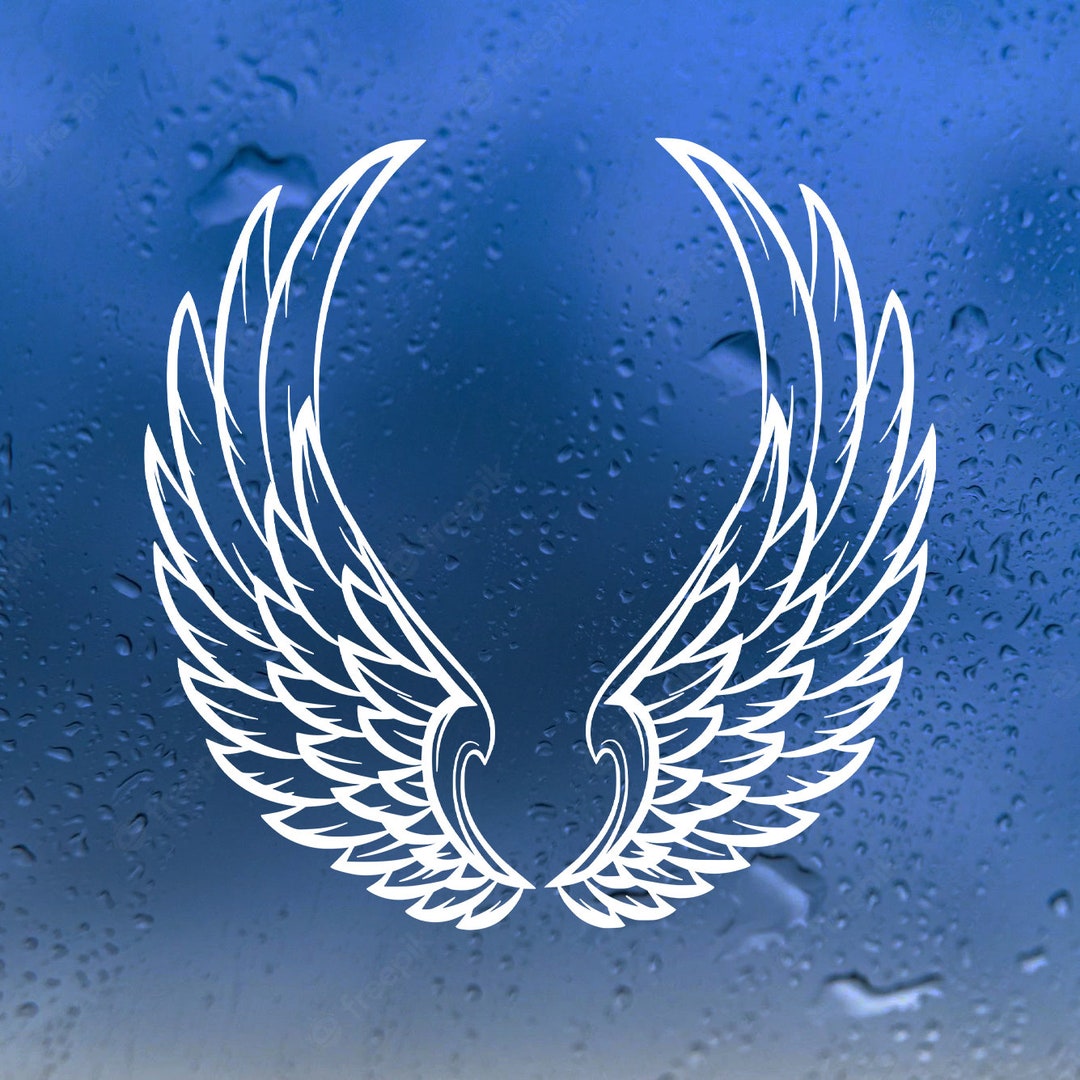 Angel Wings Vinyl Decal V11 Custom Wing Stickers Die Cut Sticker - Etsy