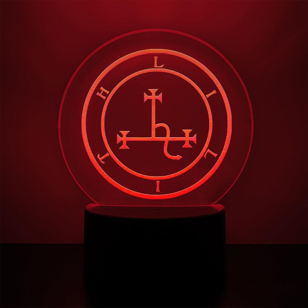 Lilith Sigil Symbol LED MULTICOLORED Night Light | Feminine Strength ...