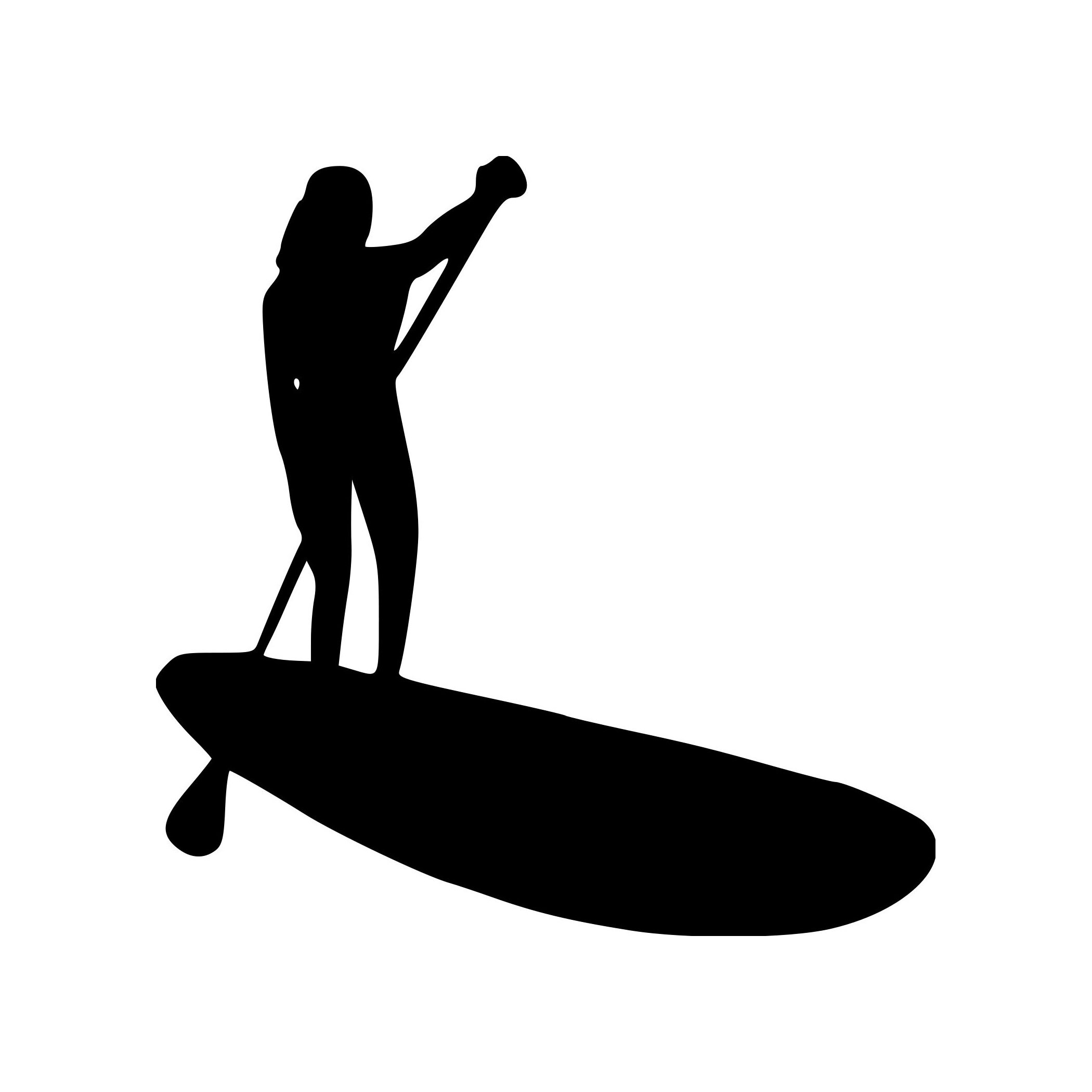 SUP Stand Up Paddle Board Vinyl Decal Sticker Paddling WOMAN | Etsy