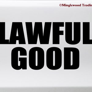 Lawful Good Vinyl Sticker RPG Role Playing Character - Etsy