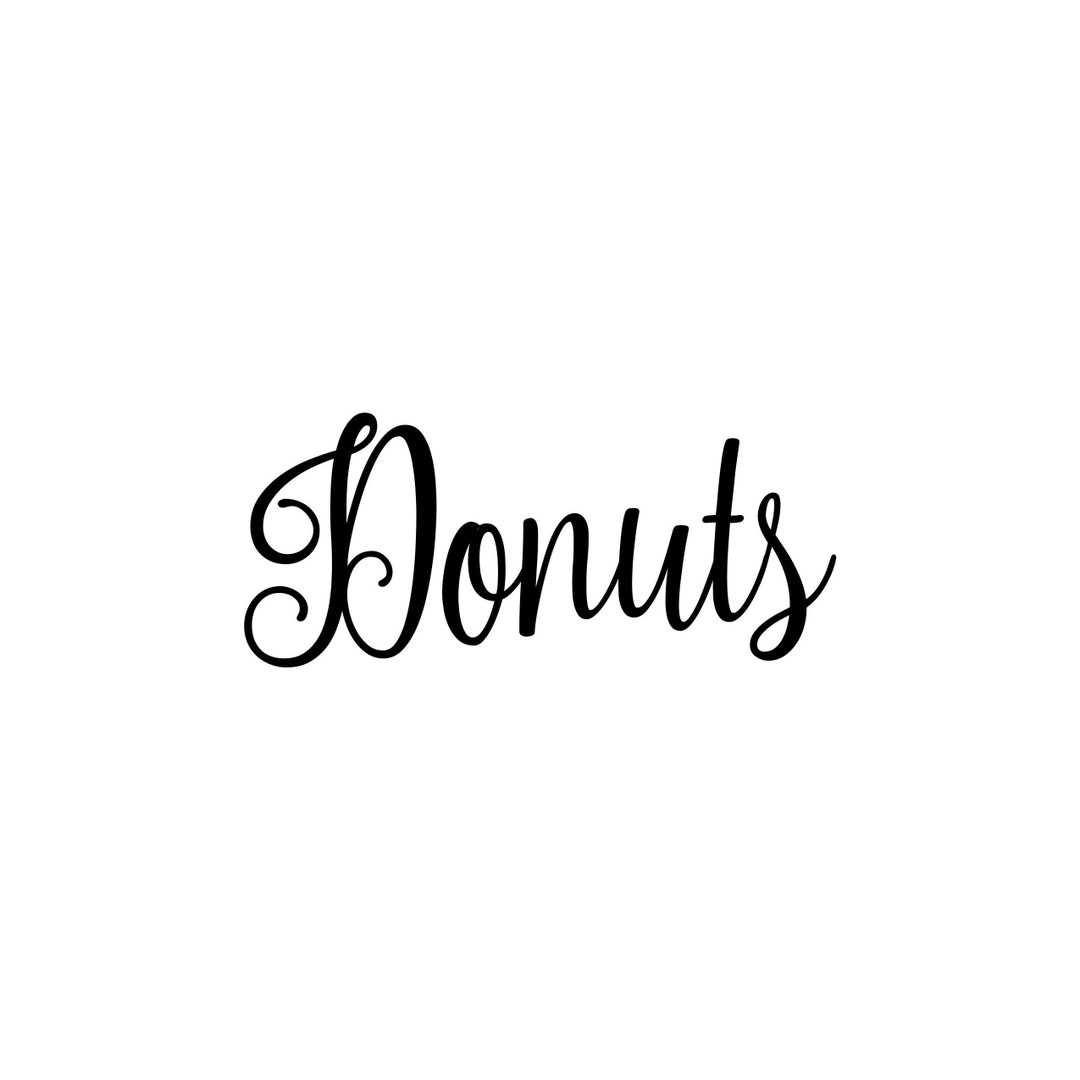 Donuts Vinyl Sticker - Kitchen Pantry Home Organization Label - Die Cut ...