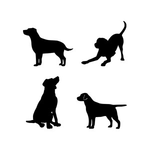 Set of 4 Labrador Retriever Dog Vinyl Decal Stickers - Lab - Puppy - Etsy