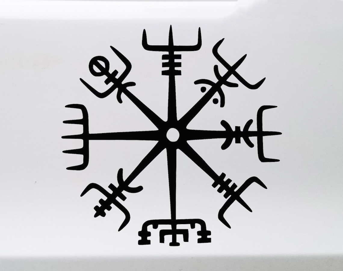 Viking Compass Vinyl Decal V3 Norse Vegvisir Magic Rune - Etsy