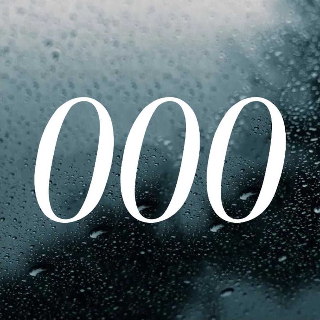 000 Angel Number Vinyl Decal - New Beginnings Numerology - Die Cut ...