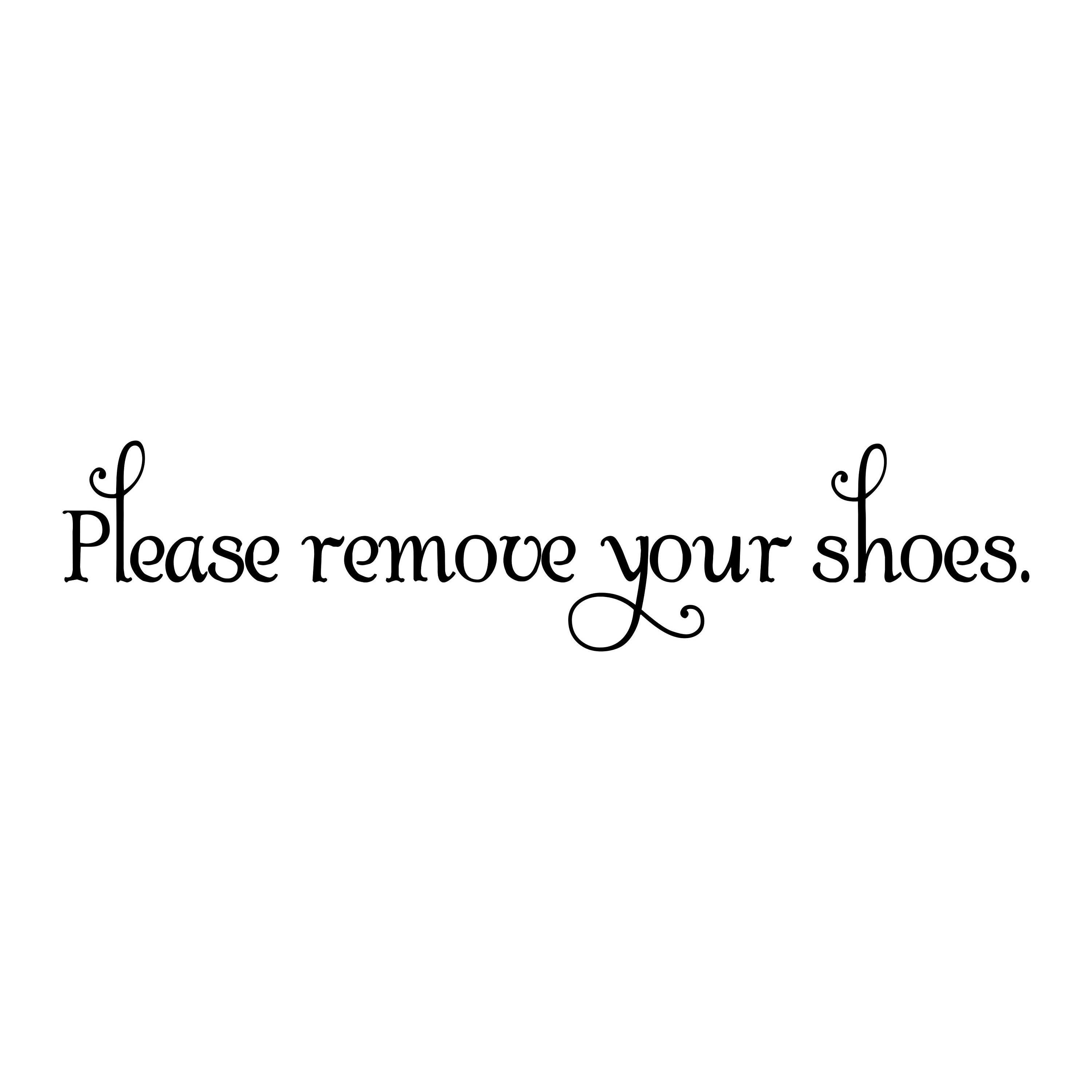 Please Remove Your Shoes Vinyl Decal Sticker 1-line V1 | Etsy