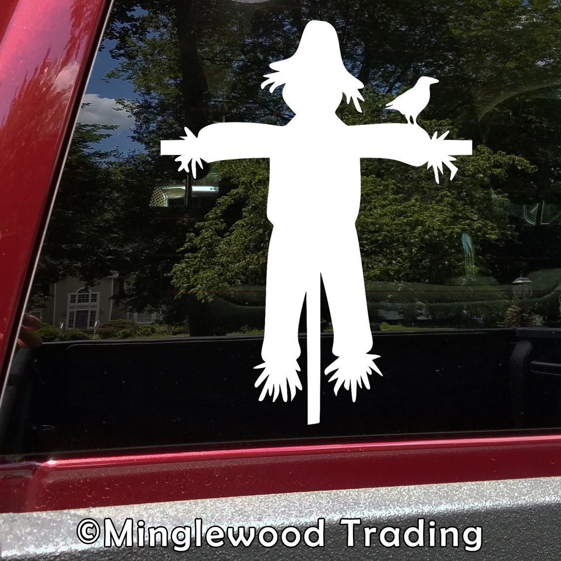 Scarecrow Vinyl Sticker Halloween Farm Crow Die Cut Decal - Etsy