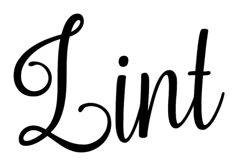Lint Vinyl Sticker - Laundry Room Home Organization Label - Die Cut ...