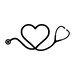 Heart Stethoscope - Vinyl Decal Sticker - Doctor Nurse EMT RN Med ...