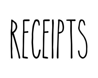 Receipts for Vinyl Decal - Etsy