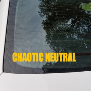 Chaotic Neutral Vinyl Sticker - RPG Role Playing Character Alignment V1 ...