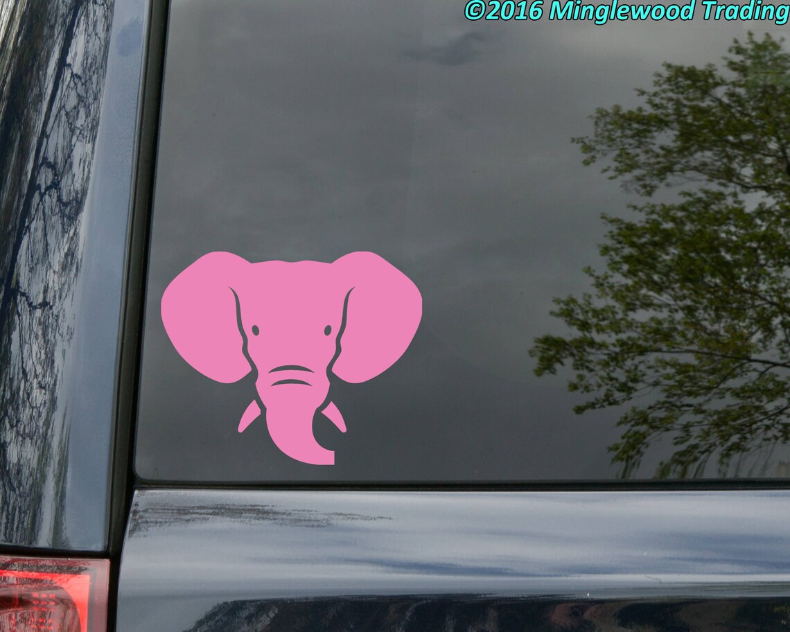 Elephant Head Vinyl Decal Sticker - Trunk Tusks Ears Baby - Etsy