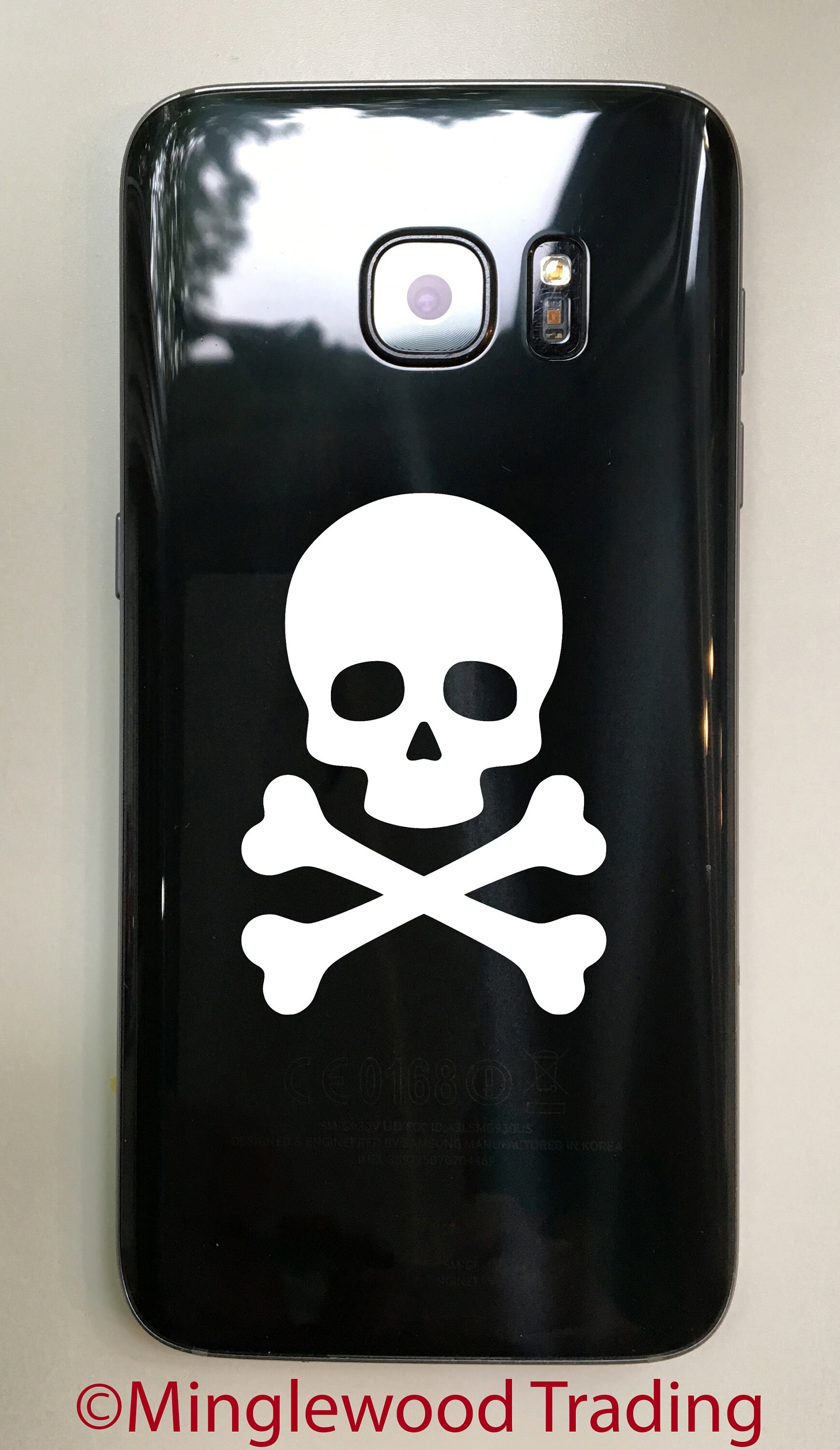 SKULL AND CROSSBONES Vinyl Decal Death's Head Skeleton | Etsy