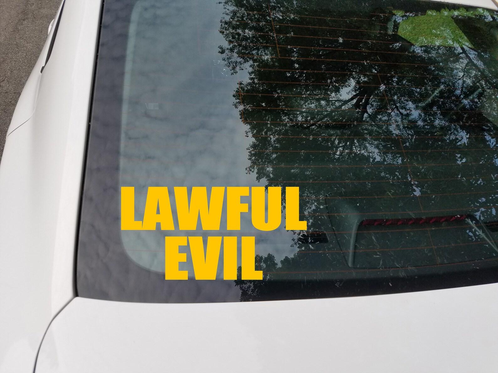 Lawful Evil Vinyl Sticker RPG Role Playing Character | Etsy