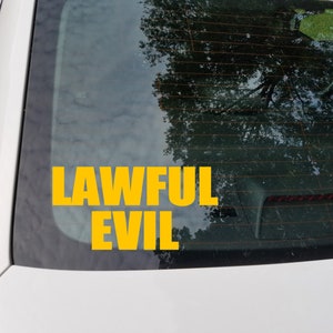 Lawful Evil Vinyl Sticker - RPG Role Playing Character Alignment V2 ...