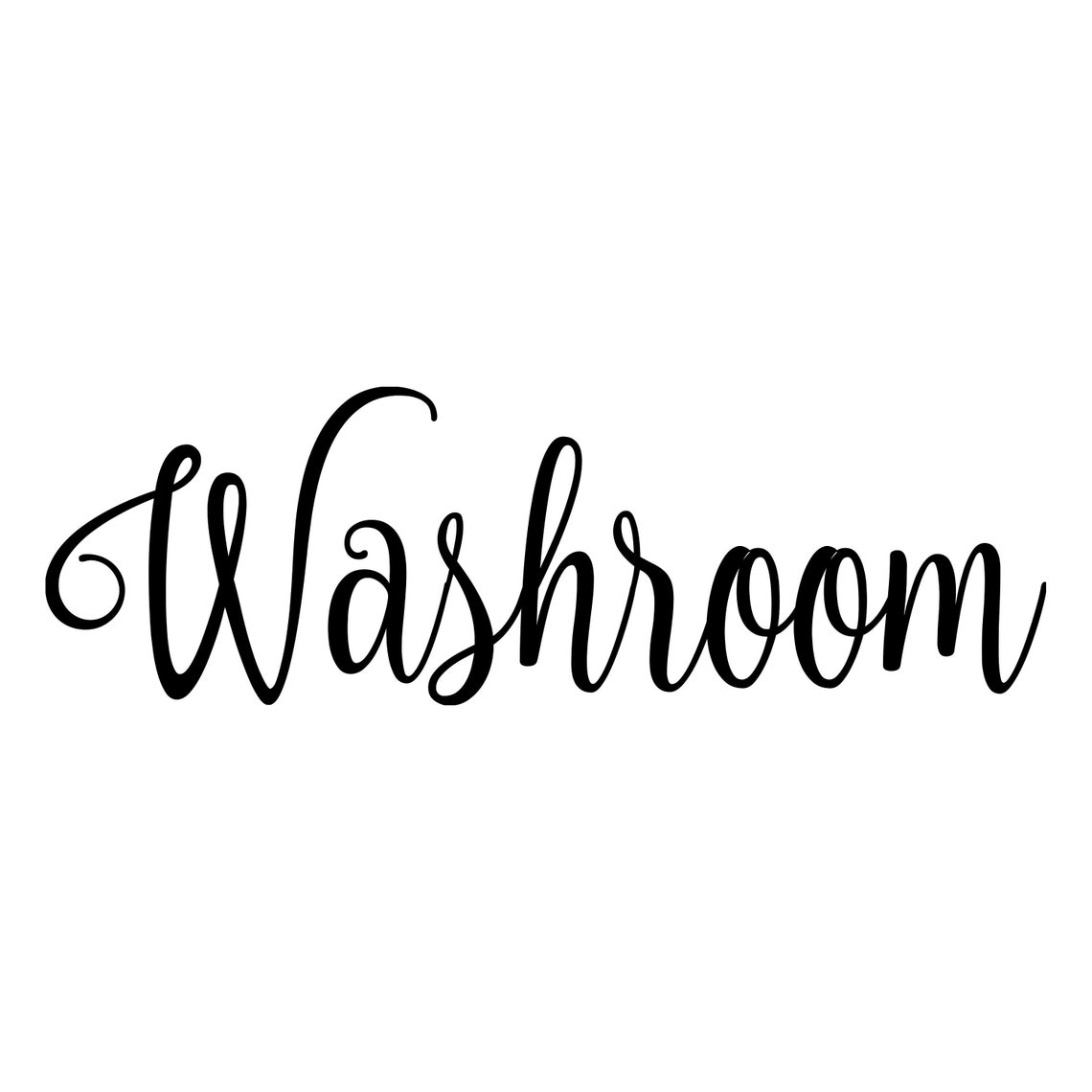 Washroom Vinyl Decal Sticker Bathroom Door Restroom Loo - Etsy