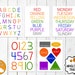 Alphabet Numbers Colors Shapes Days Art Prints, Instant Download ...
