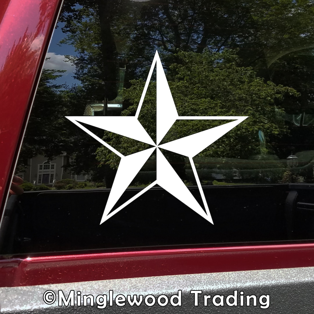 Nautical Star Vinyl Sticker Five Pointed Die Cut Decal - Etsy