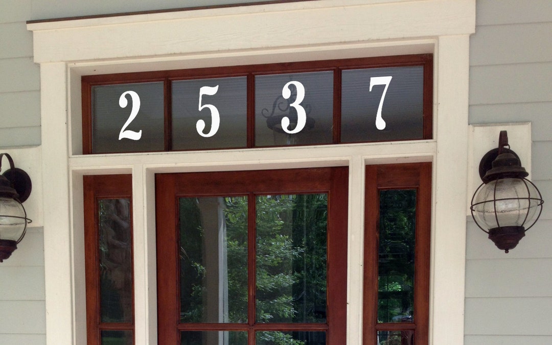 Custom Transom Window Numbers Vinyl Decal 3" to 10" Tall - Home Address ...