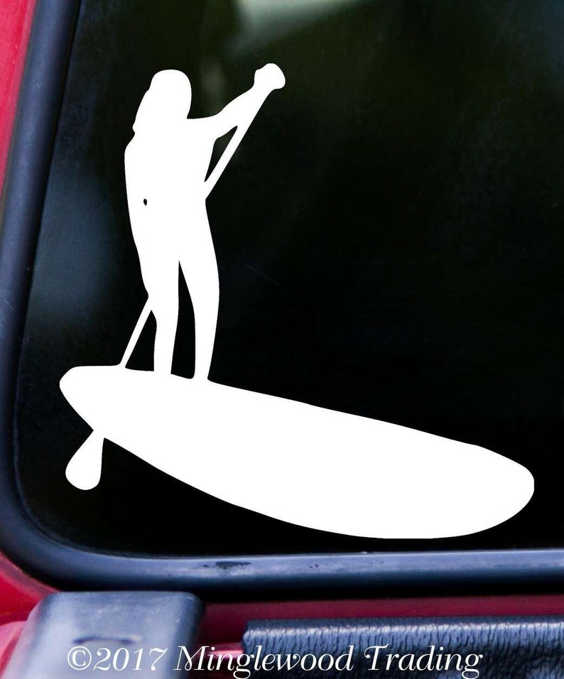 SUP Stand up Paddle Board Vinyl Decal Sticker Paddling Woman - Etsy