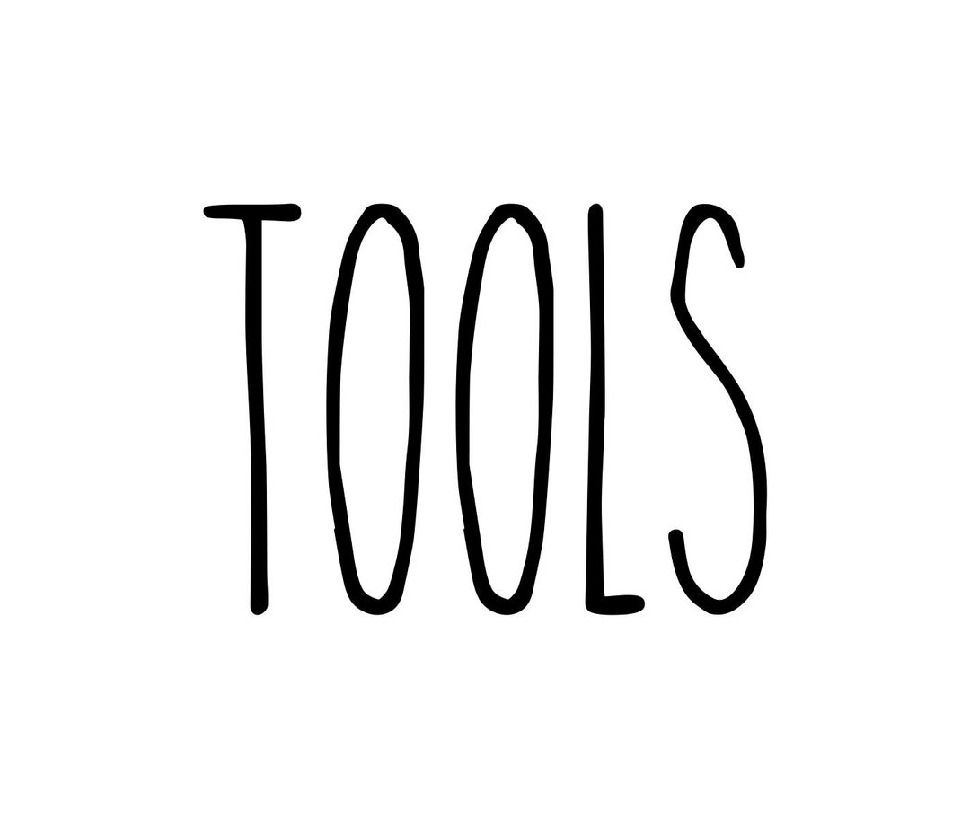 Tools - Rae Dunn Inspired Vinyl Sticker - Kitchen Home Organization ...