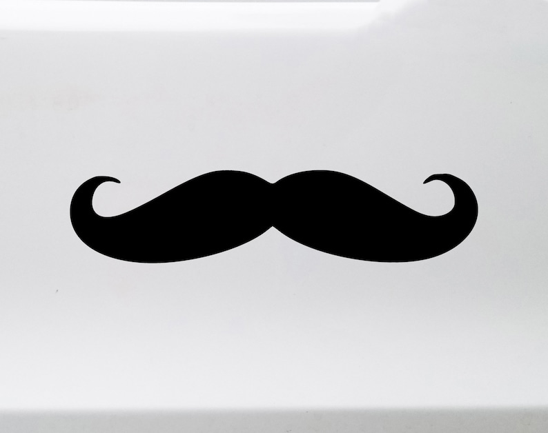 Mustache Vinyl Decal - Moustache Handlebar Imperial - Die Cut Sticker ...