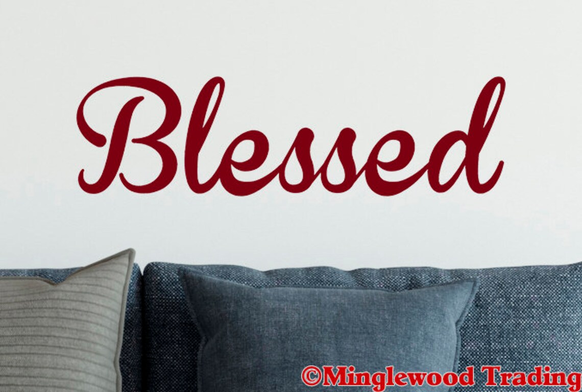 Blessed Vinyl Decal Sticker Home Wall Decor Bible Verse | Etsy
