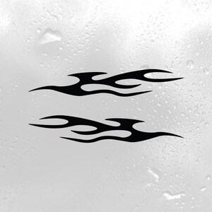 Flame Custom Vinyl Stickers V6 | Mirrored 2-pack | Small to Large ...