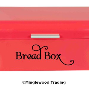 Bread Box Vinyl Sticker - Kitchen Breadbox Label - Pantry Bin - Die Cut ...