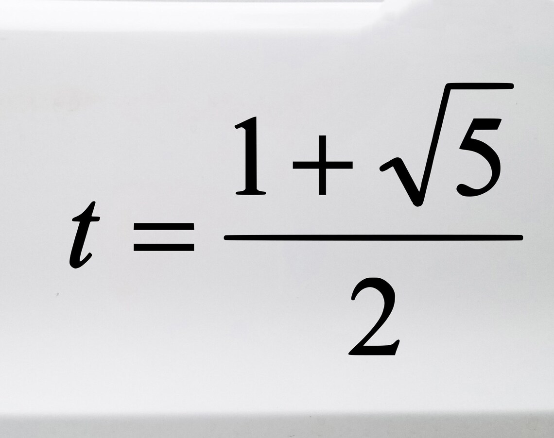 Golden Ratio Formula Vinyl Decal Mathematical Equation Die - Etsy