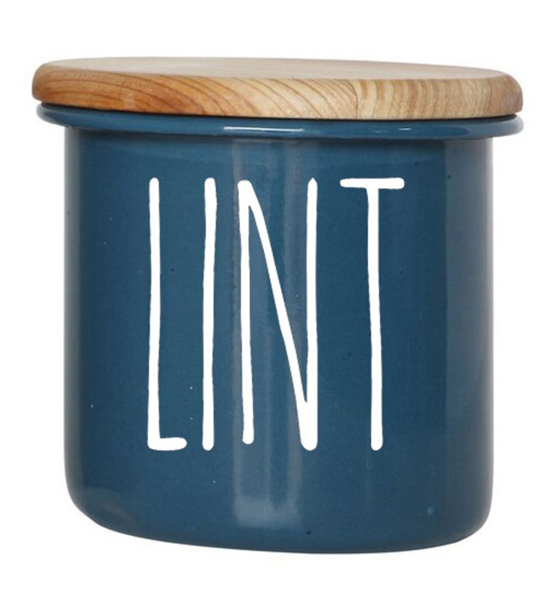 Lint - Rae Dunn Inspired Vinyl Sticker - Laundry Room Home Organization ...