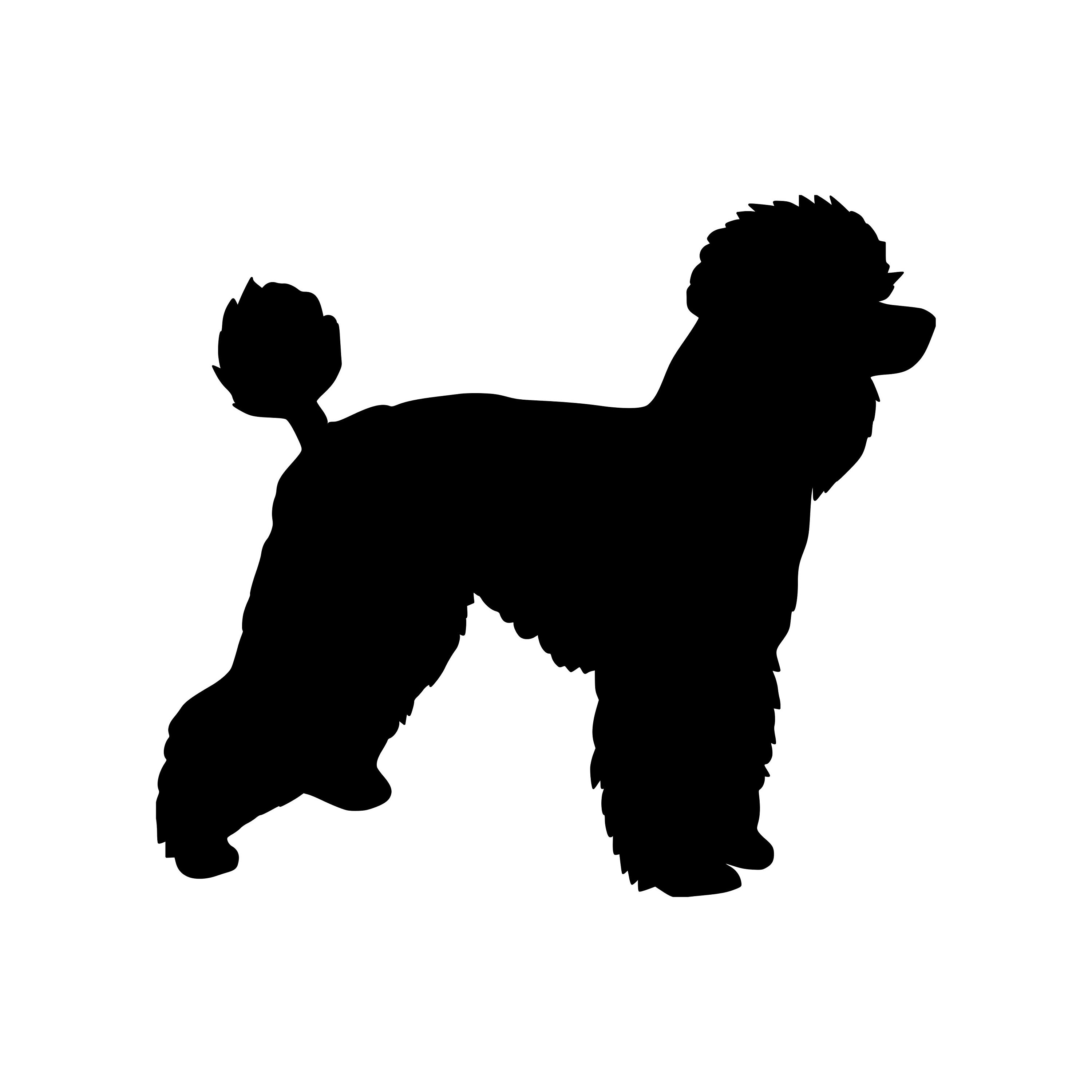 Standard Poodle Vinyl Decal - Dog Caniche Barbone Puppy - Die Cut ...