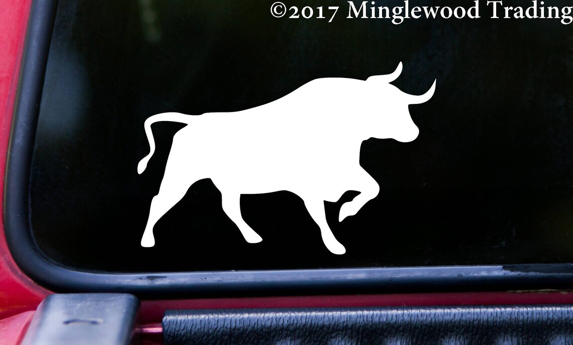 BULL Vinyl Decal Sticker Cattle Farm Animal Male Ungulate | Etsy