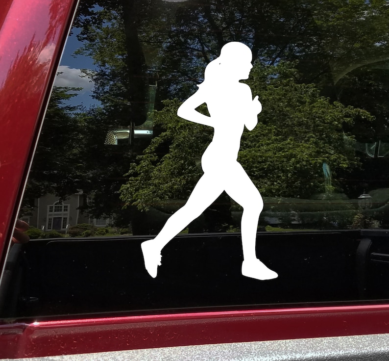 TRACK RUNNER GIRL Vinyl Decal Sticker Female Marathon 10k 5k | Etsy